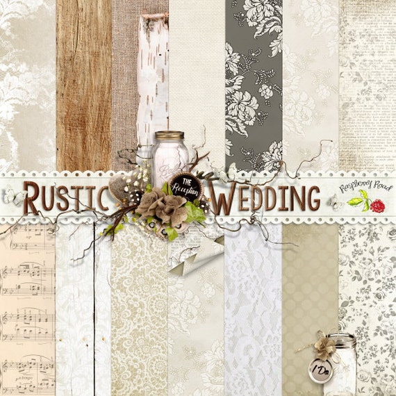 Rustic Wedding Paper Set - Etsy