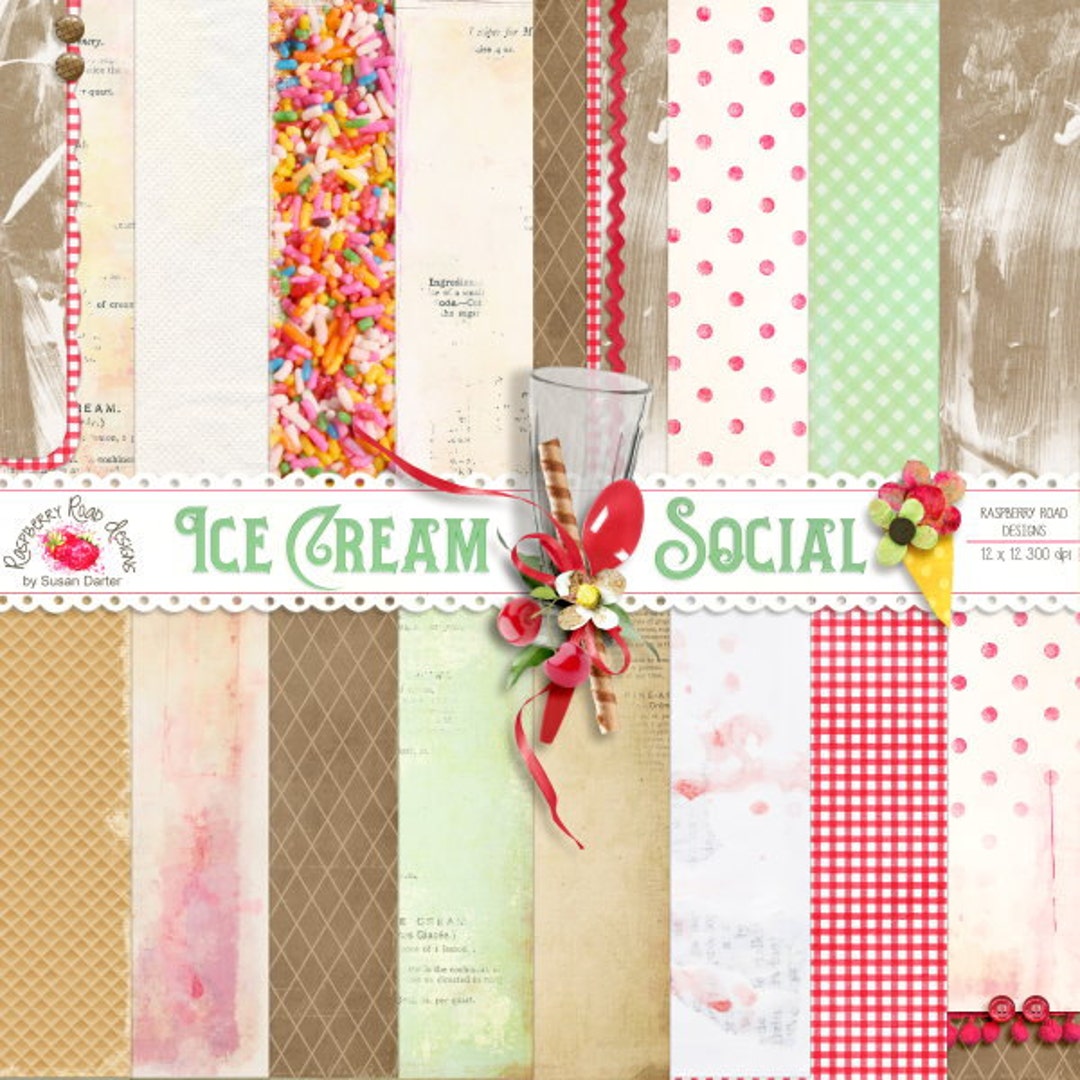 Ice Cream Social Paper Set - Etsy