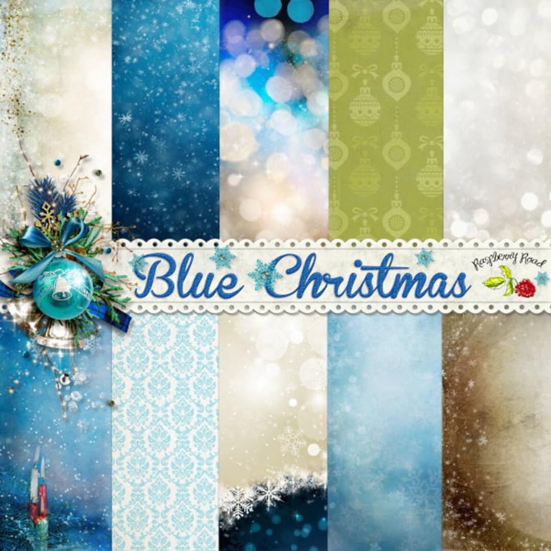 Blue Christmas Papers - Etsy