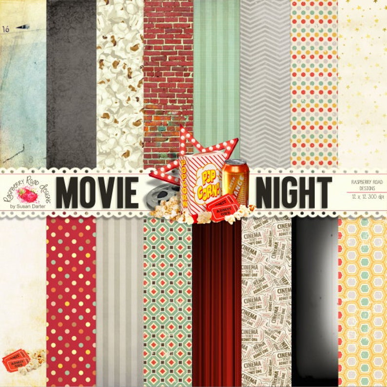 Movie Night Paper Set - Etsy