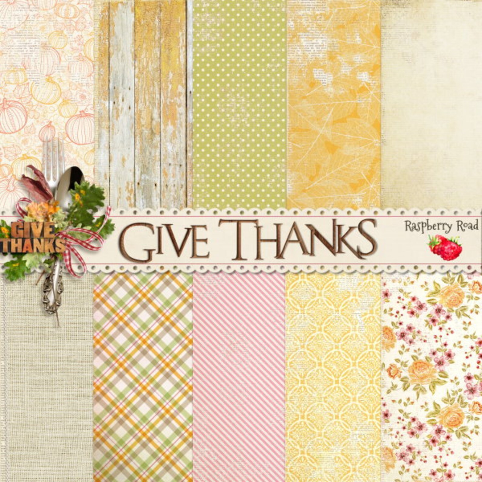 Give Thanks Paper Set - Etsy