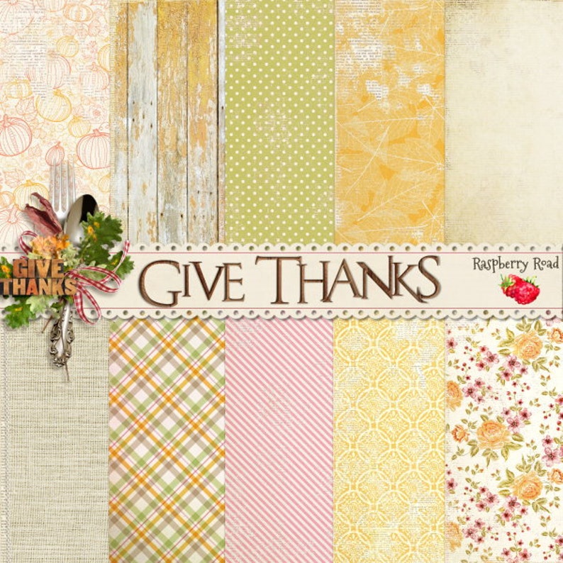 Give Thanks Paper Set - Etsy