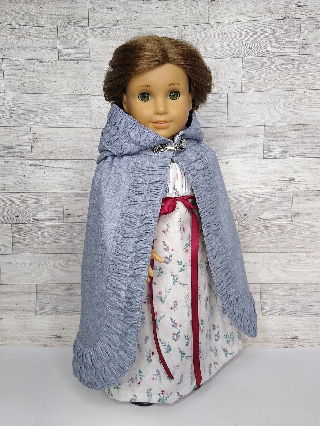 Regency Dress Bonnet Chemise Fits 18 Inch Dolls Historical Clothing