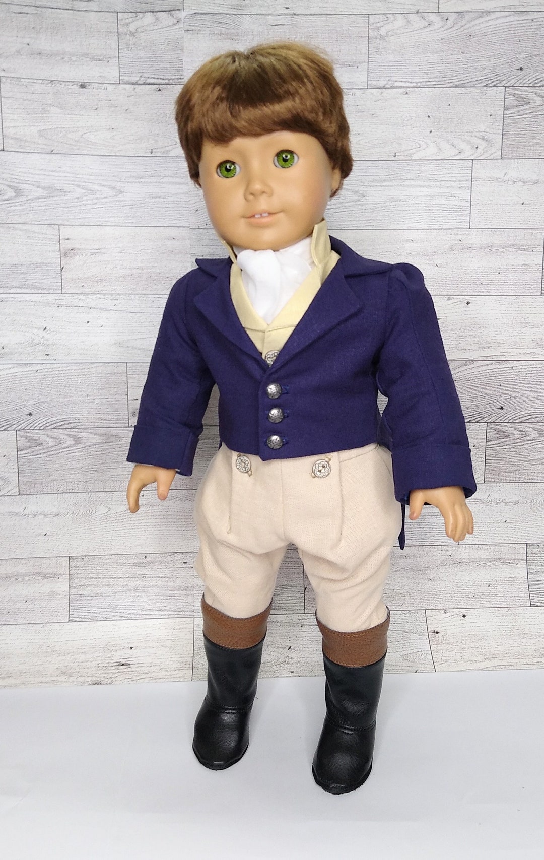 Regency Mens Outfit Fits 18 Inch Dolls Jacket Vest Breeches Shirt