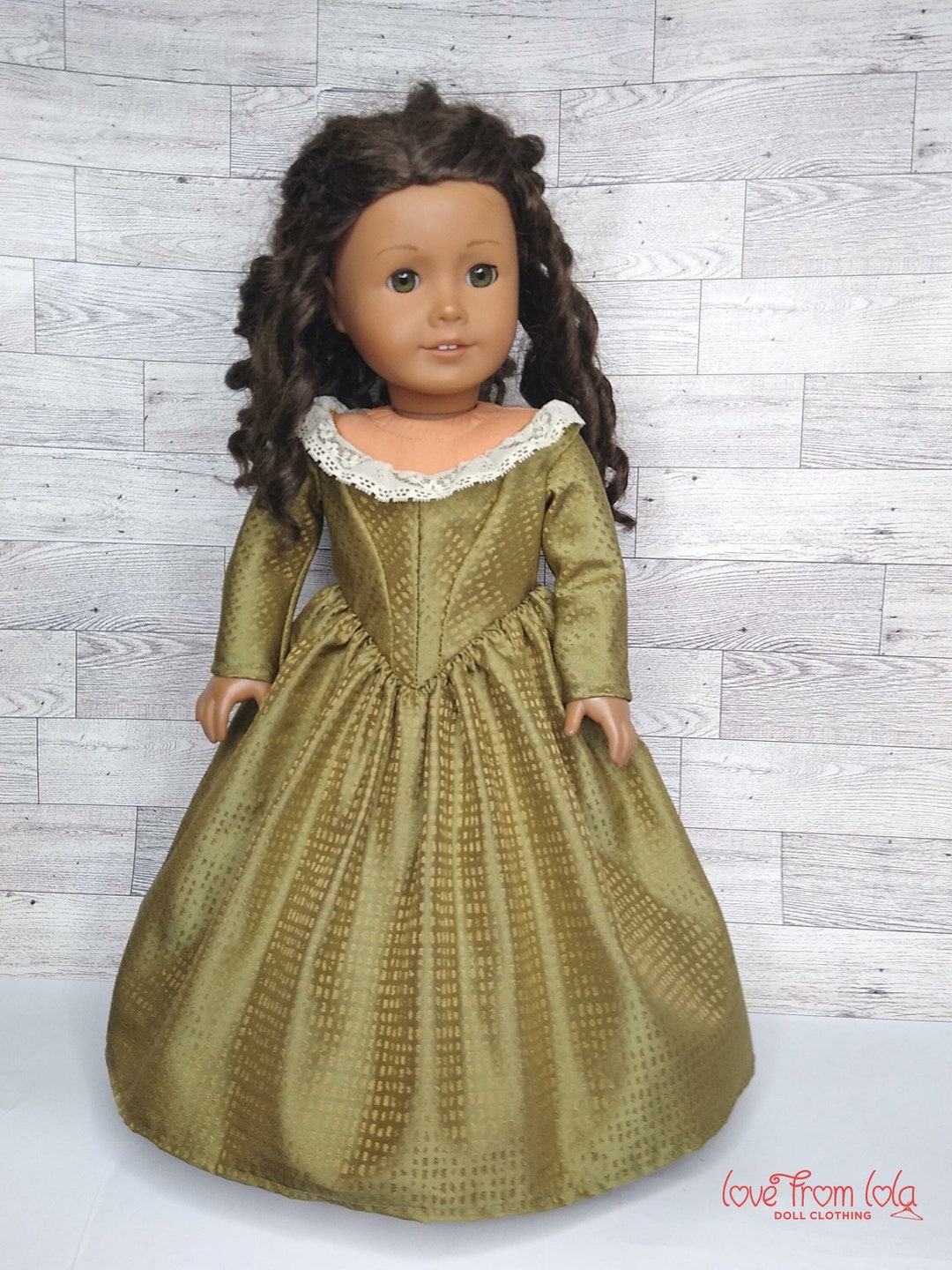 Historical Doll Dress 1840s Dress Doll Clothing Long Sleeve Jane