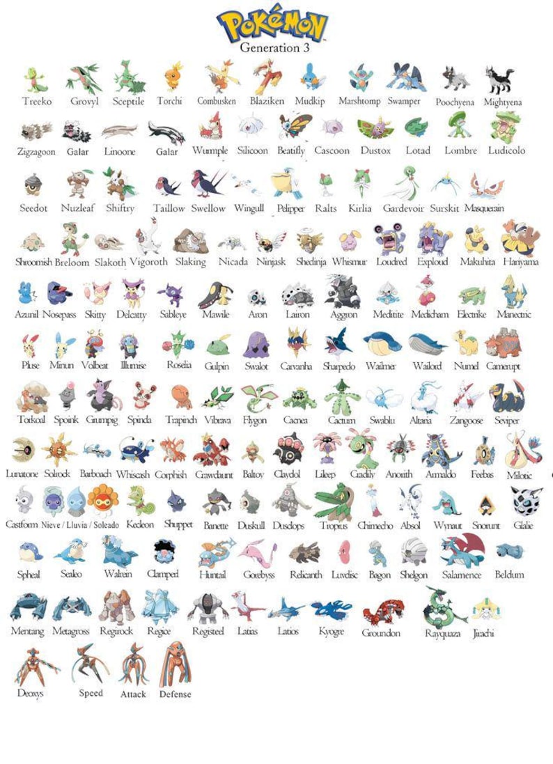 493 Pokemon Mega Bundle STL | Pokemon Miniatures Models HQ | Digital ...