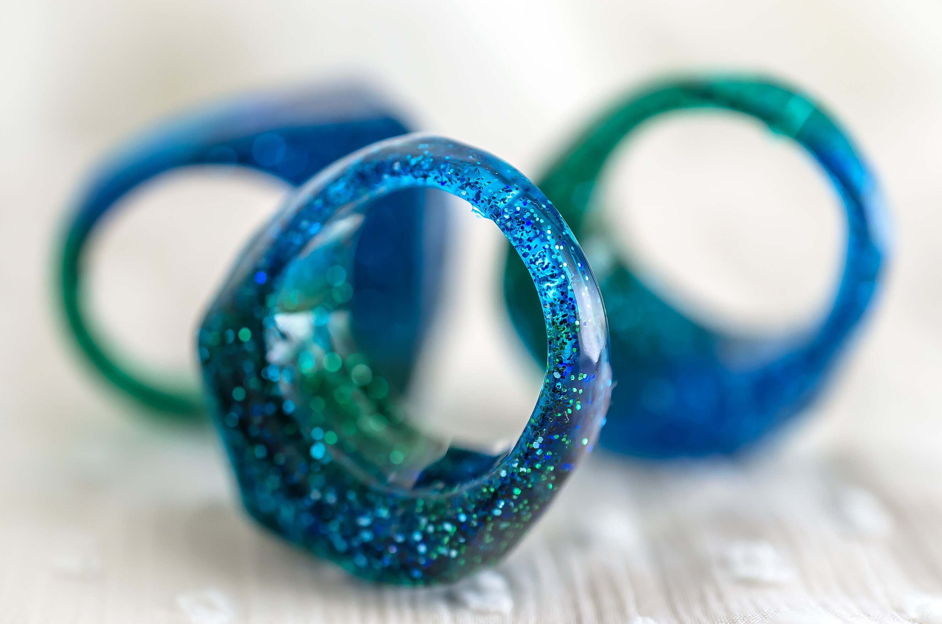 Colorful Resin Ring Wide Resin Ring Bohemian Jewelry | Etsy