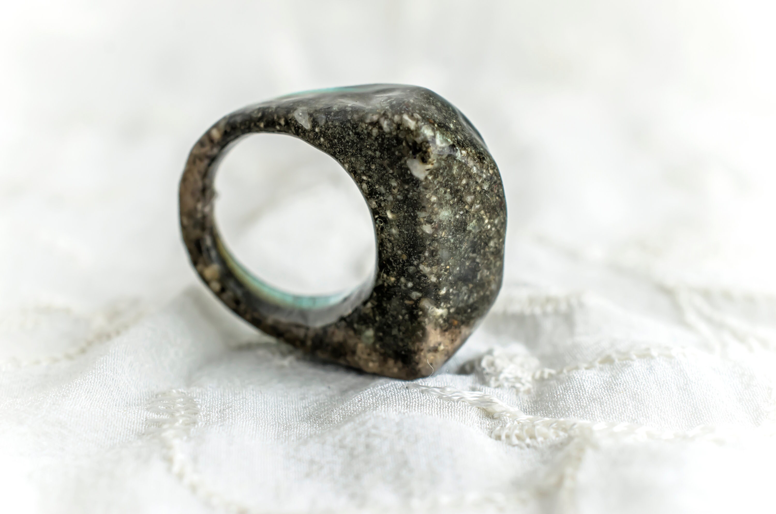 Colorful Resin Ring Wide Resin Ring Bohemian Jewelry | Etsy