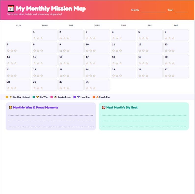 ADHD Kids Planner | Gamified Routine, Focus, Emotion Tracker (digital ...