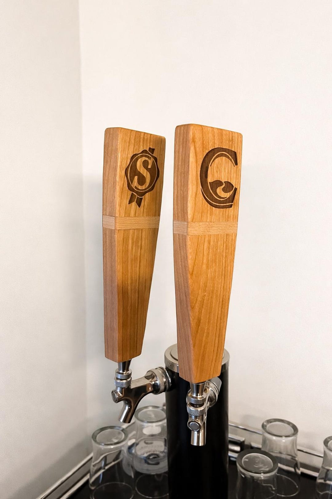 Custom Laser-engraved Wooden Beer Tap Handle - Etsy
