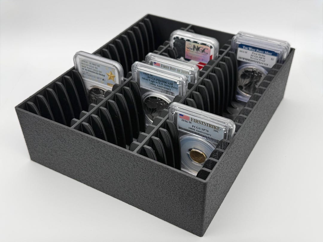 54 Slot Coin Slab Display Tray | NGC PCGS Cac Anacs | Silver Eagle ...