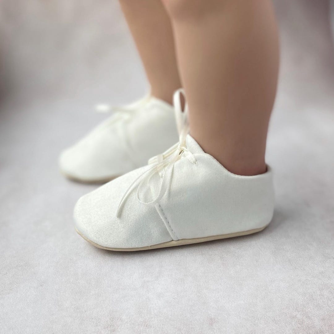 Ivory Baby Boy Christening Shoes, Baptism Shoes, White Shoes for Boys ...