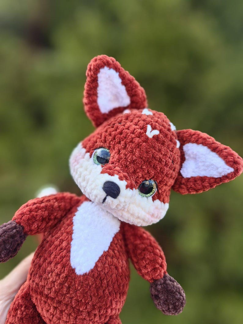 Crochet Fox Pattern Pdf Rusty Amigurumi Plush Toy Beginner Friendly