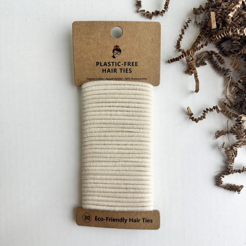 Organic Cotton Hair Ties – Natural Rubber Hair Bands - Etsy