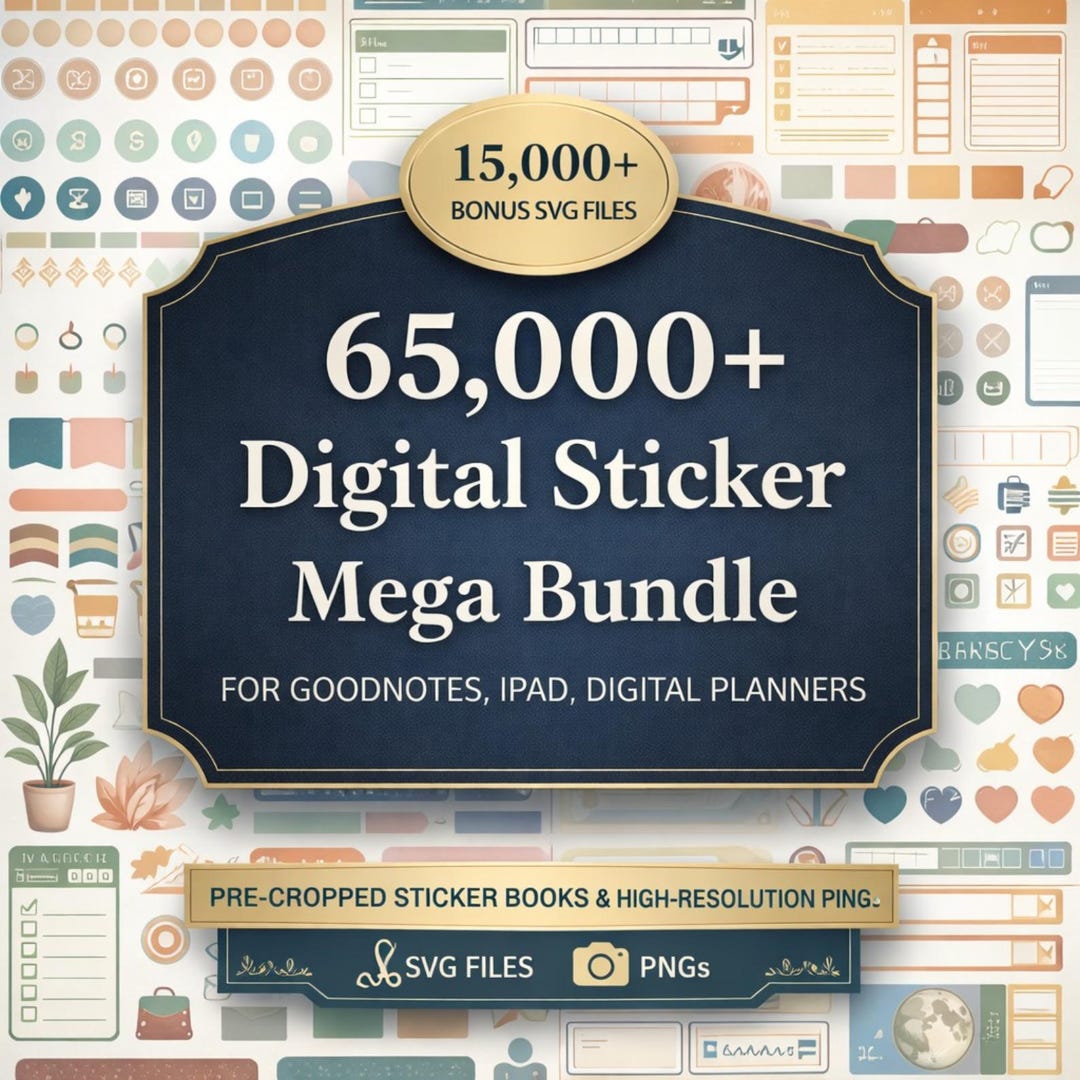 65,000+ Digital Sticker Mega Bundle for Goodnotes, iPad & Digital ...