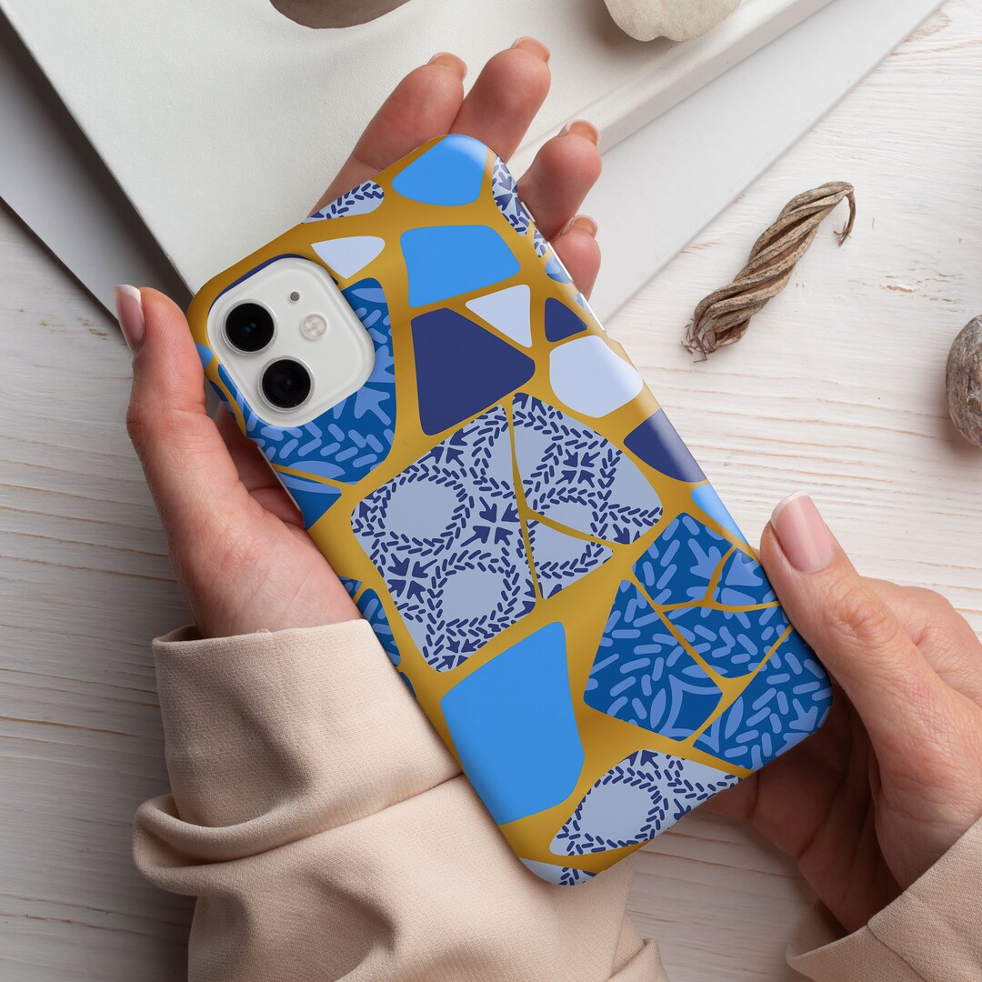 Blue Kintsugi Gold Chain Phone Case - iPhone & Samsung - All Models - Etsy
