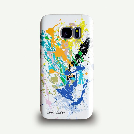 Rainbow Paint Splatter Phone Case Jackson Pollock Inspired | Etsy