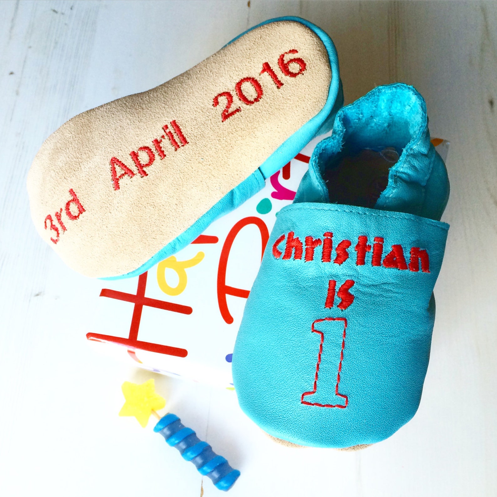 Personalised First Birthday Baby Shoes | Etsy