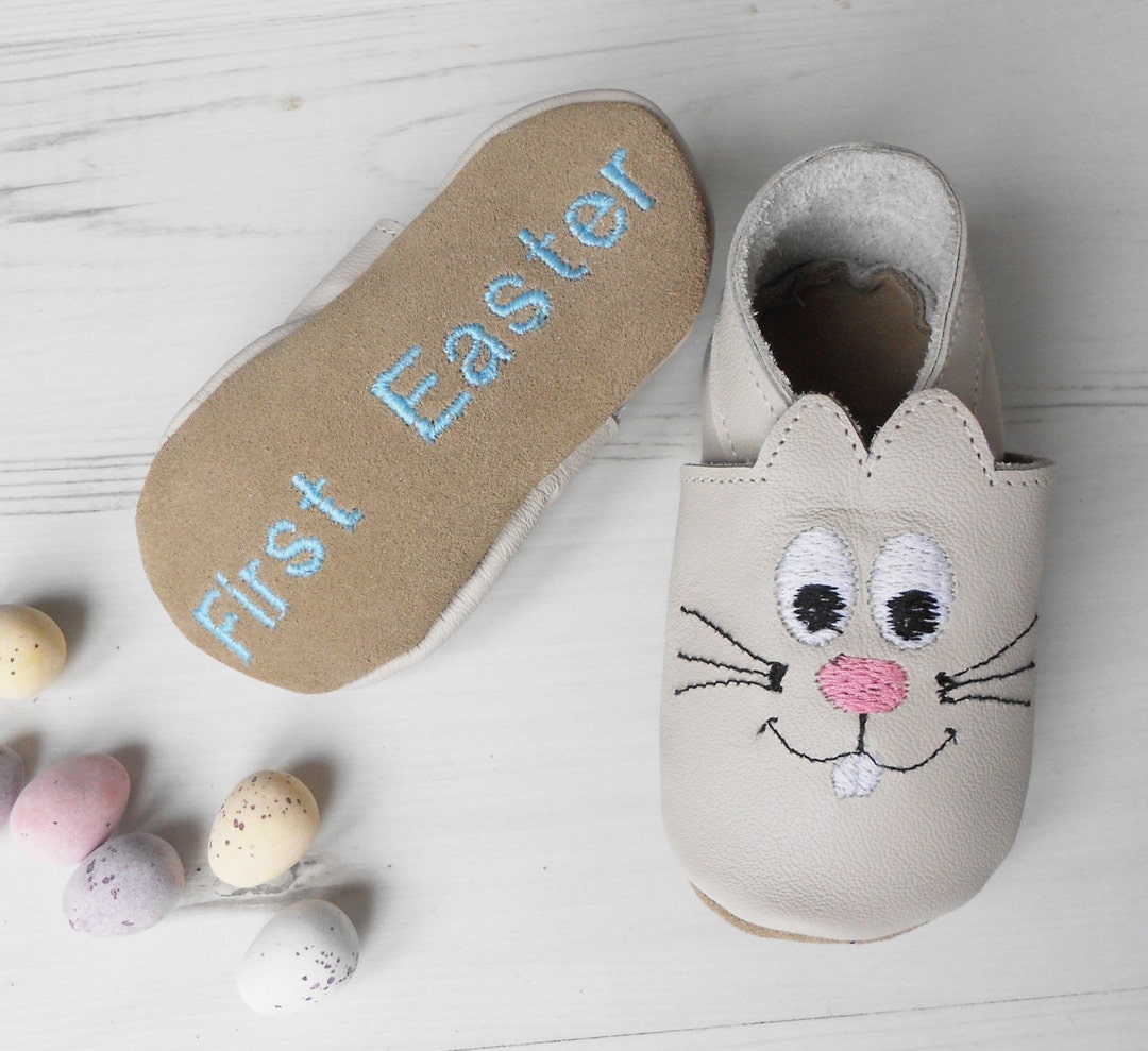 Personalised First Easter Bunny Baby Shoes - Etsy