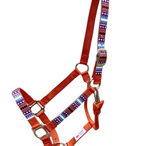 Custom Horse Inlay Halter YOU Design Nylon Handmade USA by Halter All ...