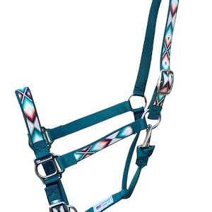 Custom Horse Inlay Halter YOU Design Nylon Handmade USA by Halter All ...