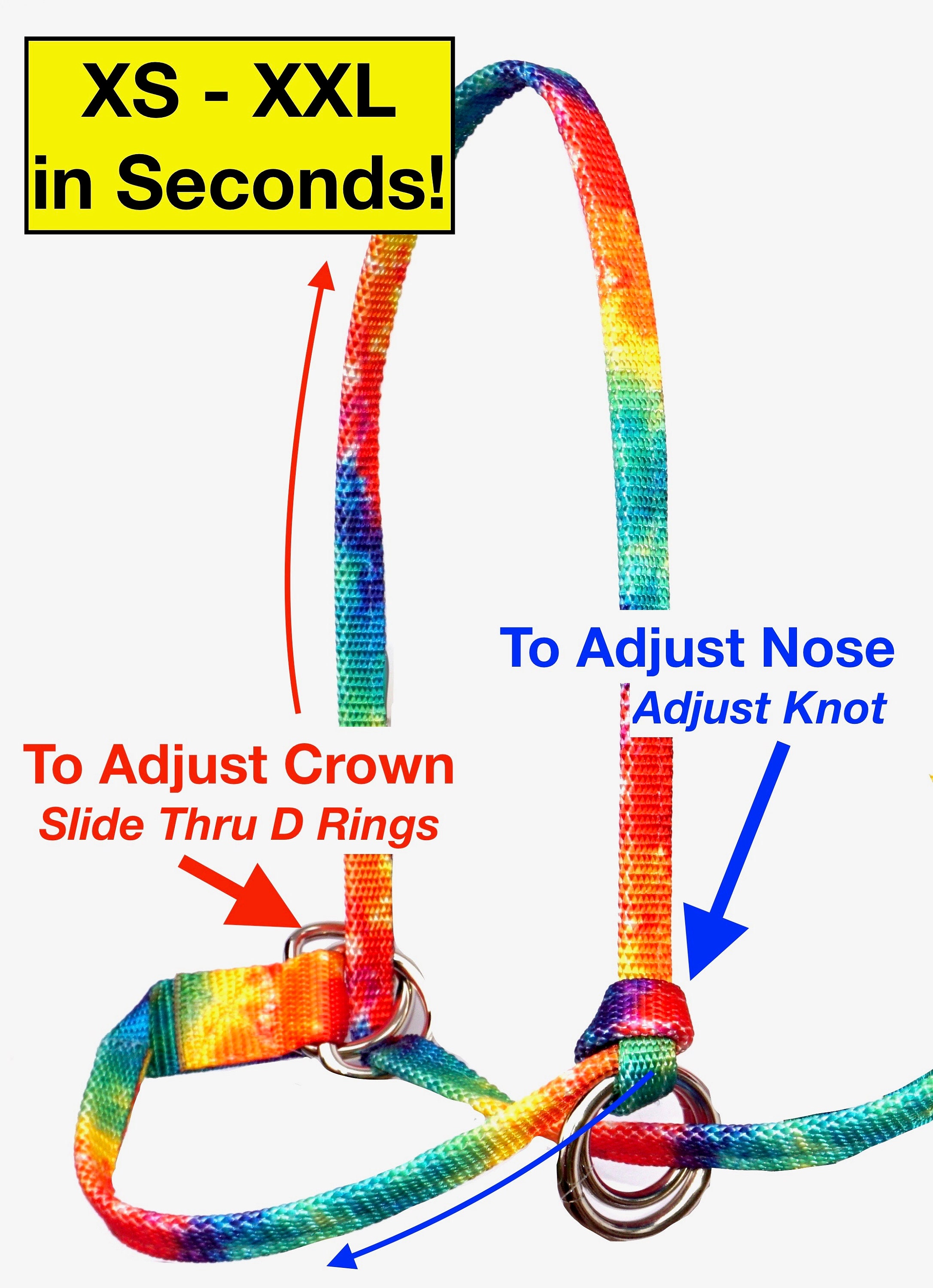 Donkey Halter Adjustable All in One Combo W/ Lead, Fits Everyone ...