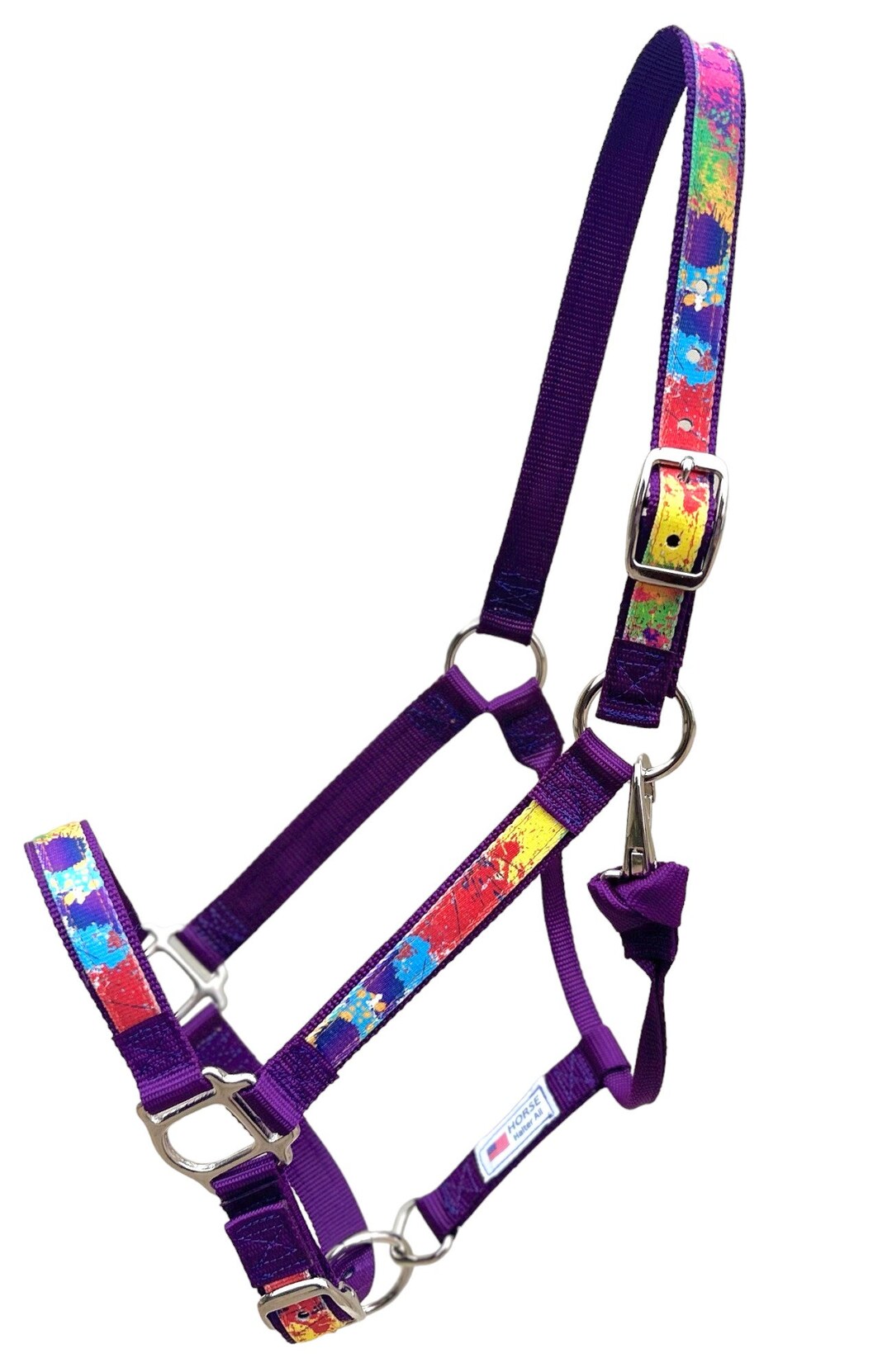 Horse Halter Handmade USA by Halter All, Purple Splash Paint Modern Art ...