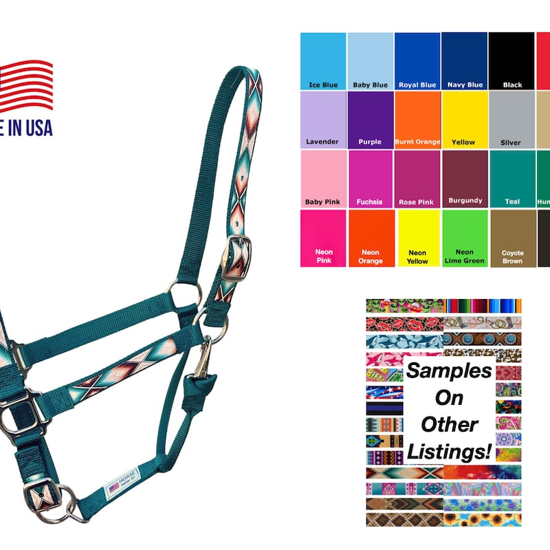 Personalized Horse Halter Nylon - Etsy