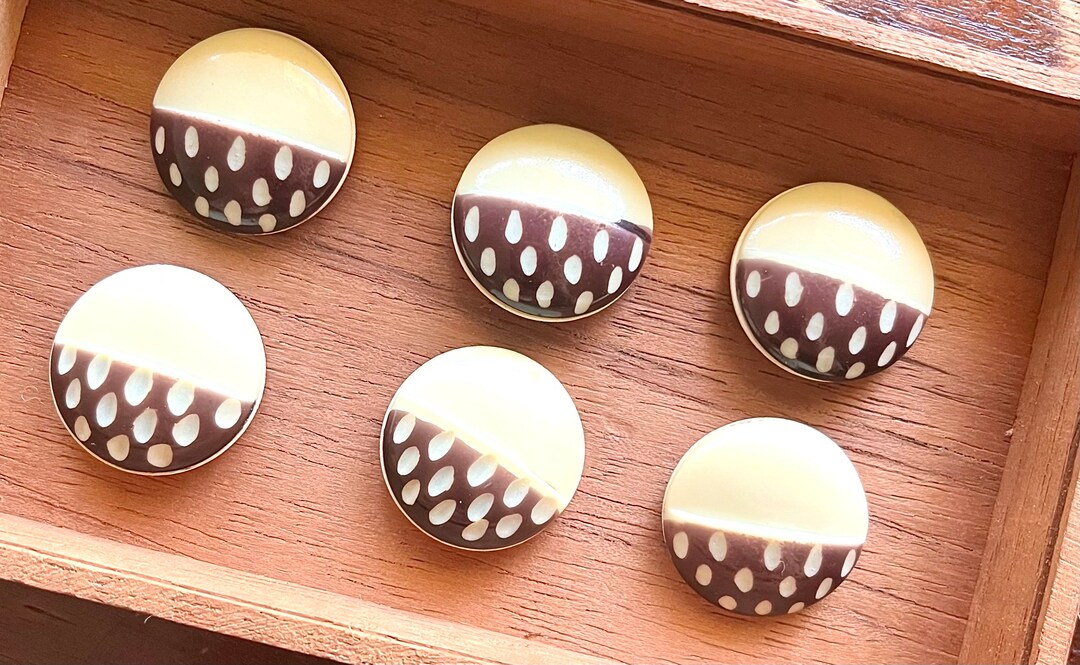 Vintage Buttons Rare Butter and Brown - Etsy
