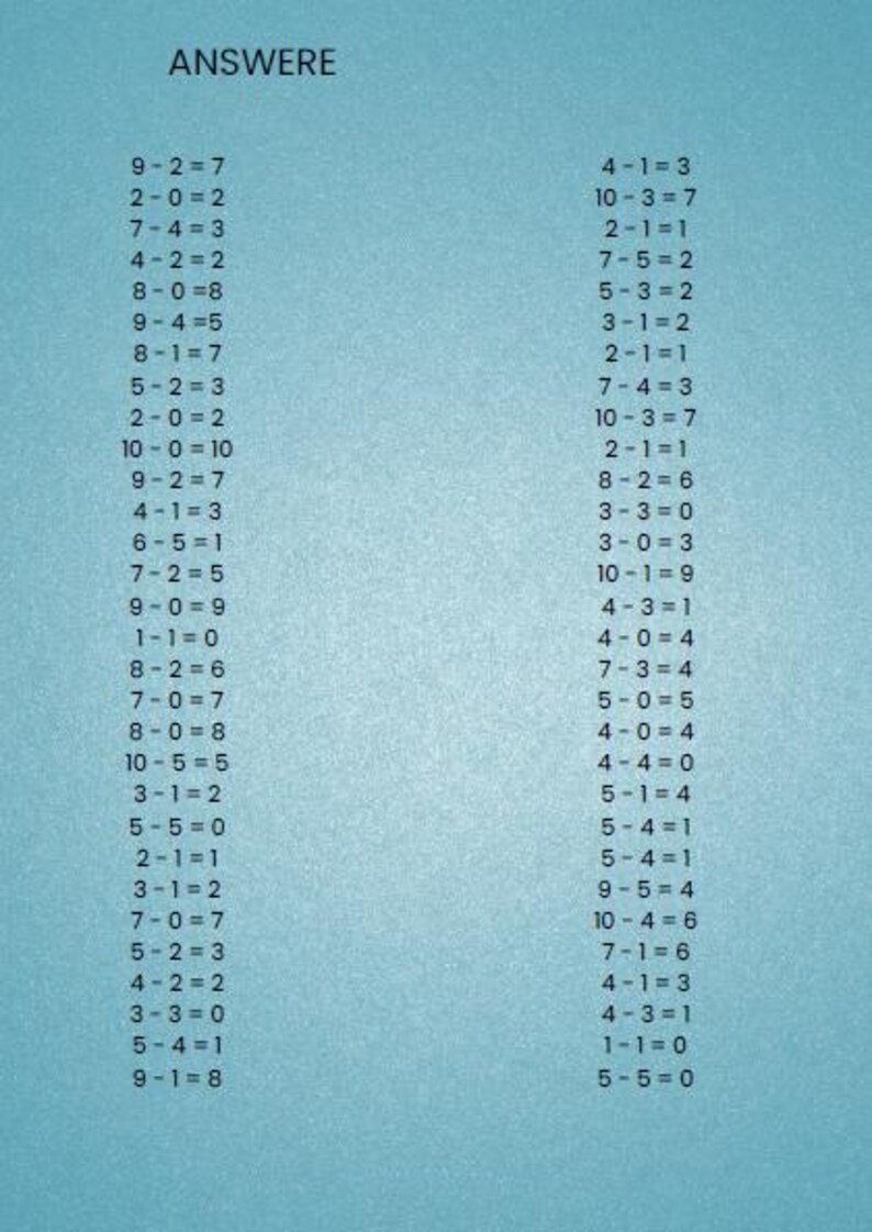 Addition Subtraction Worksheets | Numbers 1-10 Practice (PDF Download ...