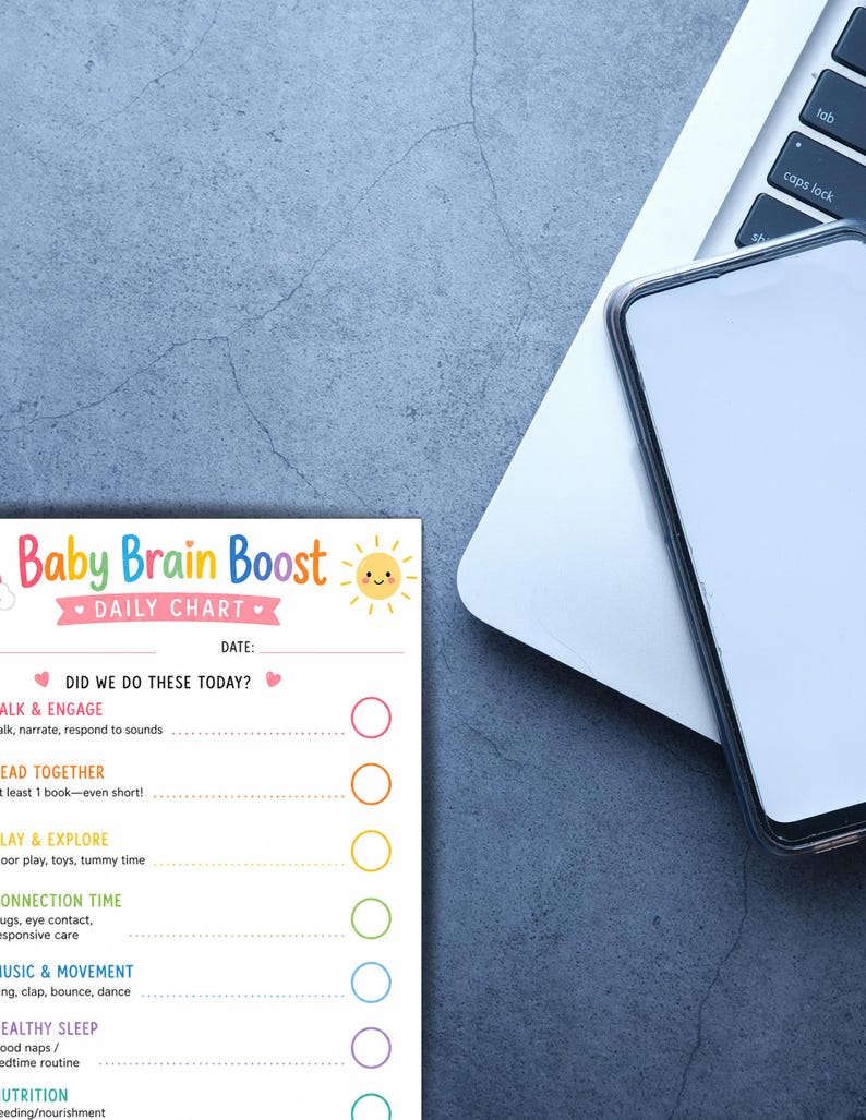 Baby Daily Routine Chart Printable | Baby Development Checklist ...