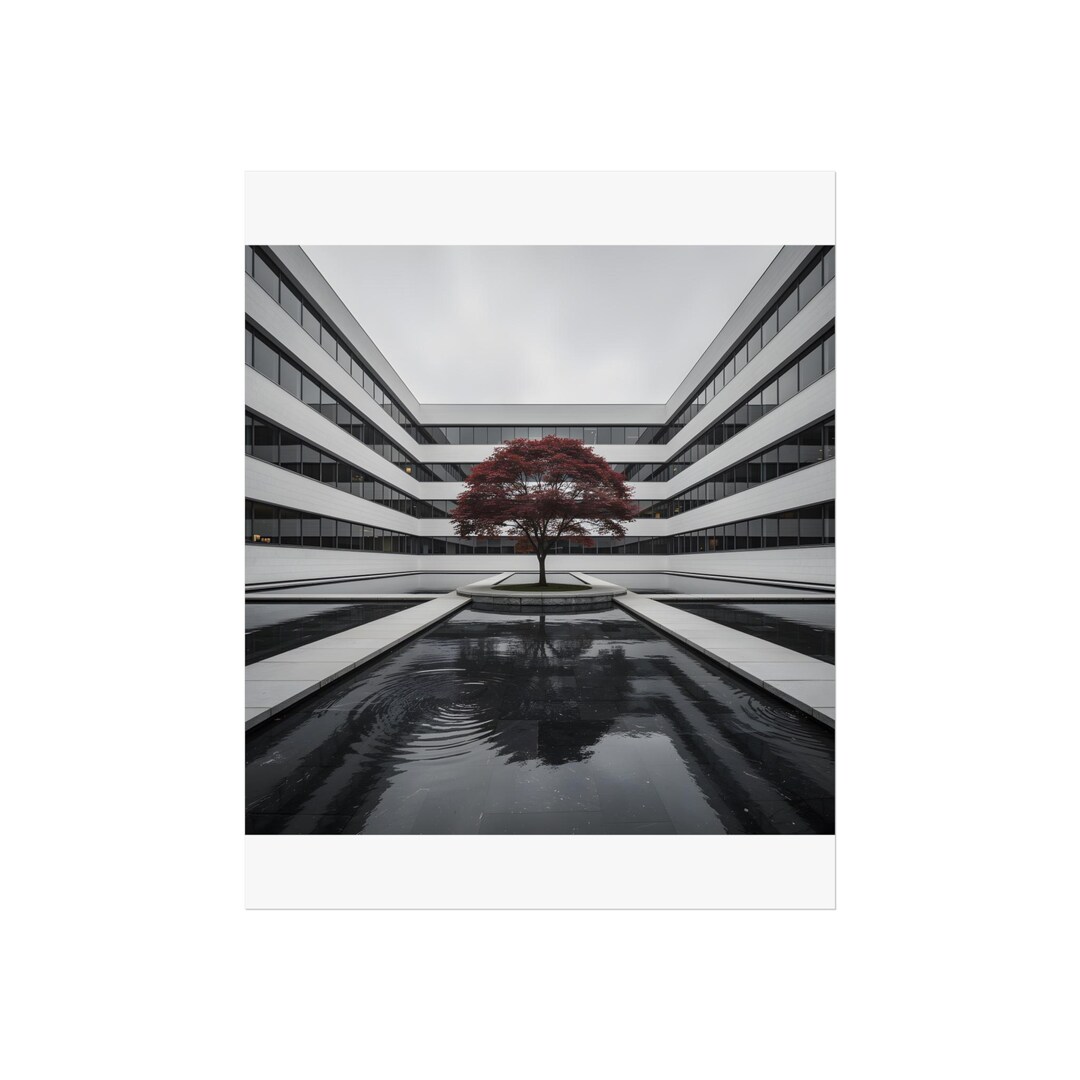 Monumental Museum Courtyard With Water Feature Architecture | Museum ...