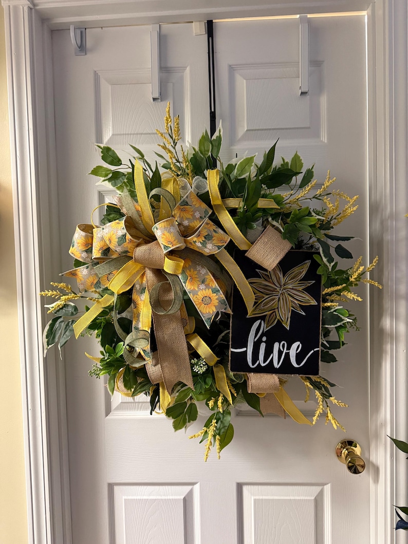 Summer Hand Made Wreath With Hand Painted Sign - Etsy