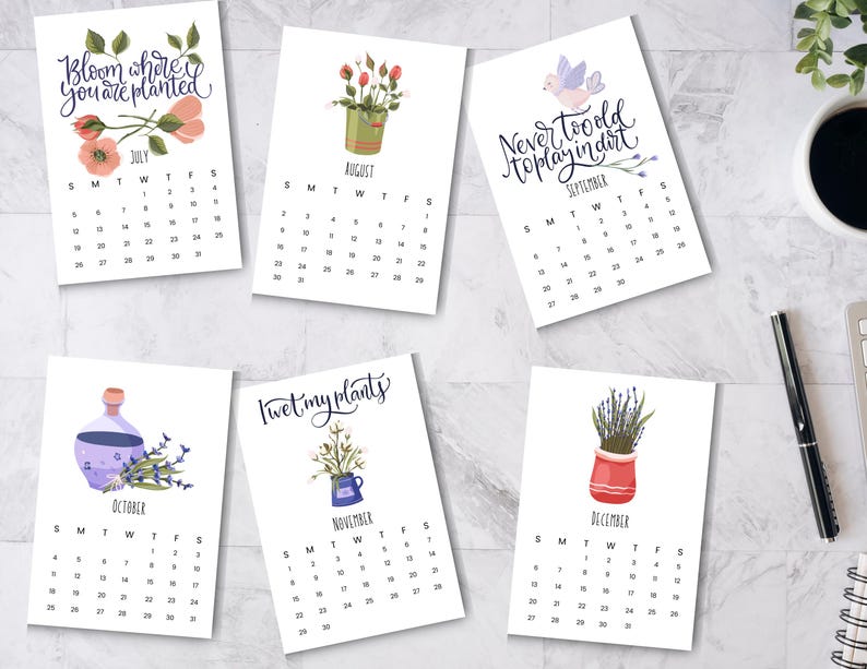 SALE 50% off 2026 Whimsical Flower Desk Calendar: Garden Art - Etsy