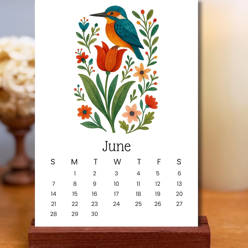 Cozy Folk Art Calendar - Etsy