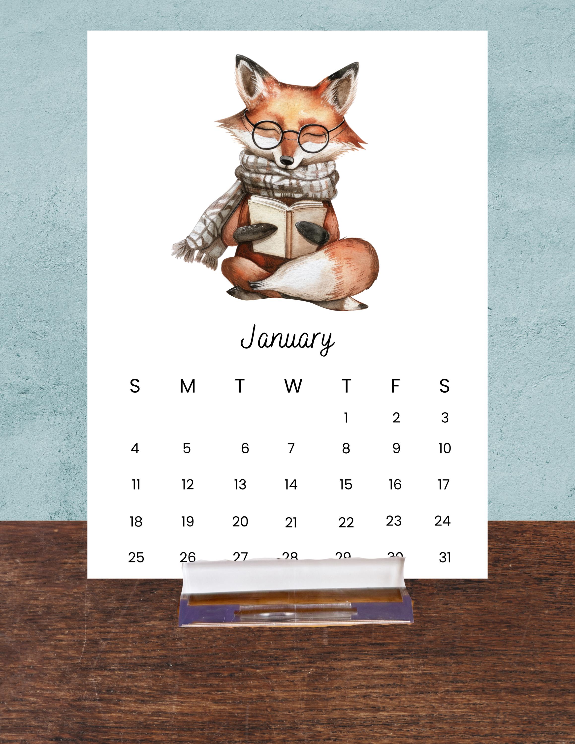 2026 Woodland Animal Calendar: Cottagecore Desk Decor - Etsy