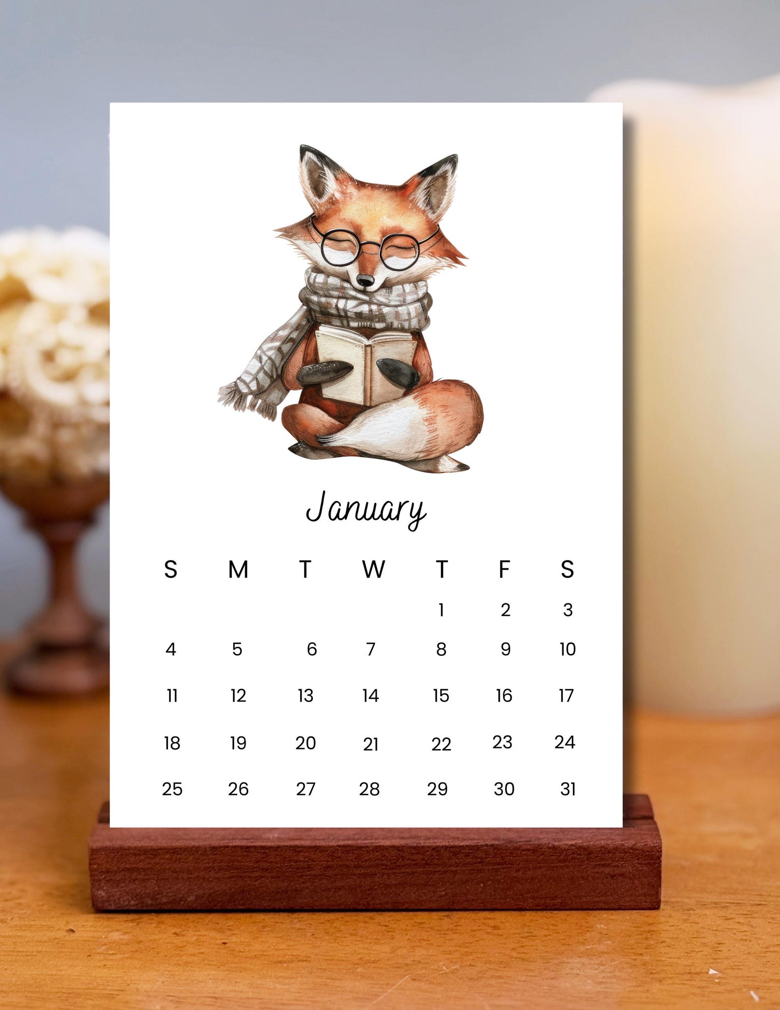 2026 Woodland Animal Calendar: Cottagecore Desk Decor - Etsy