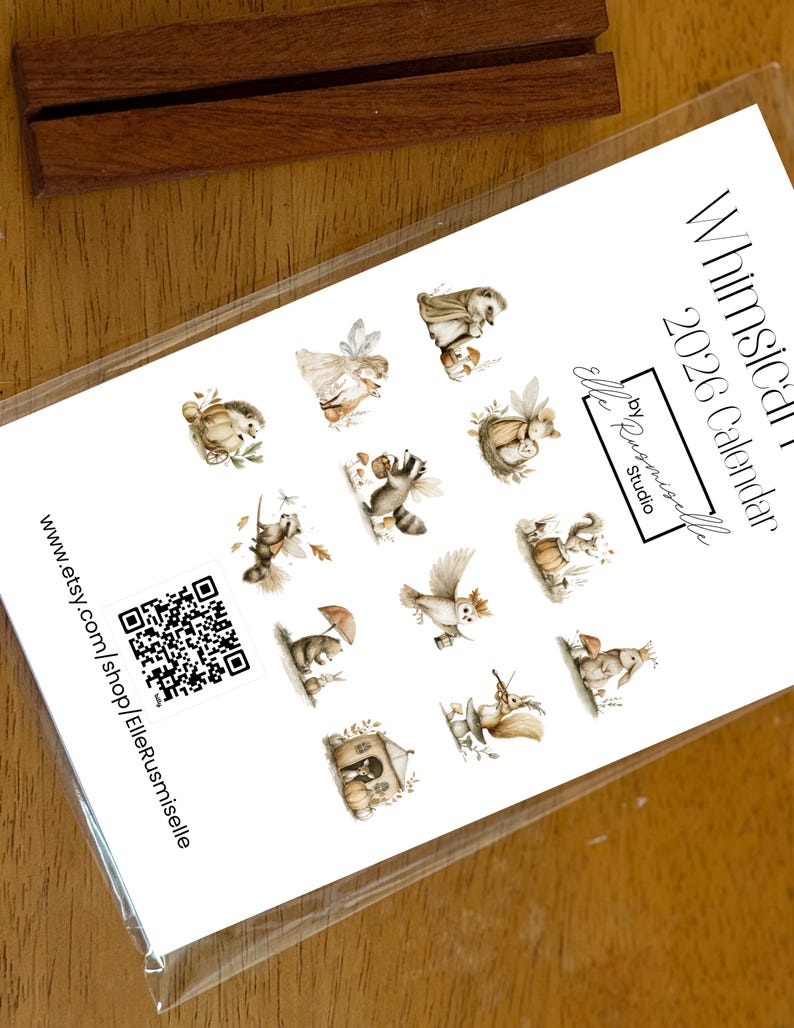 2026 Woodland Animal Calendar: Whimsical Cottagecore Art, Fox, Hedgehog ...