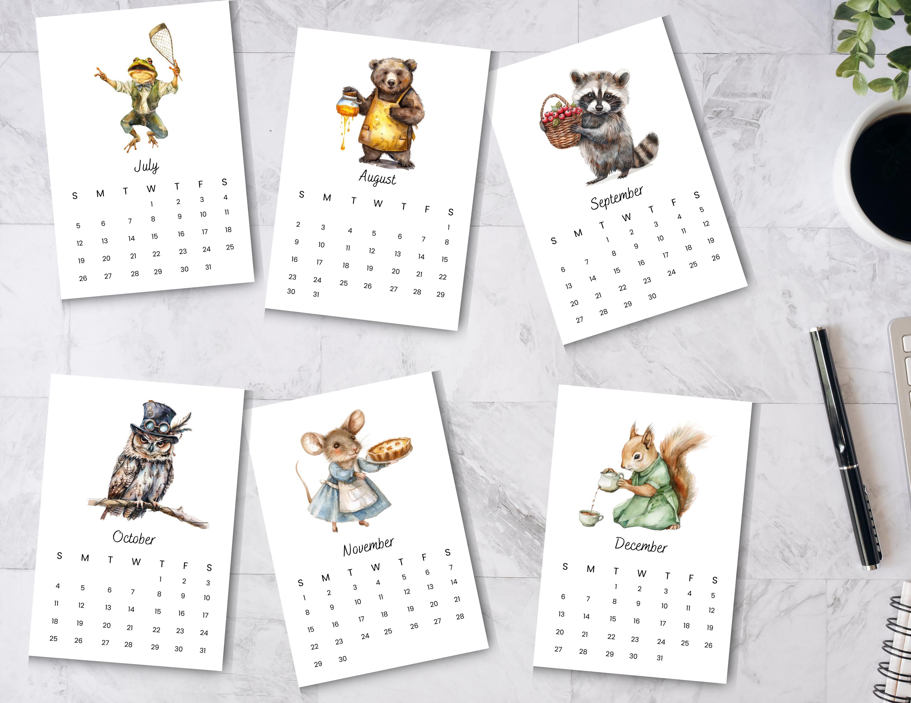 2026 Woodland Animal Calendar: Cottagecore Desk Decor - Etsy