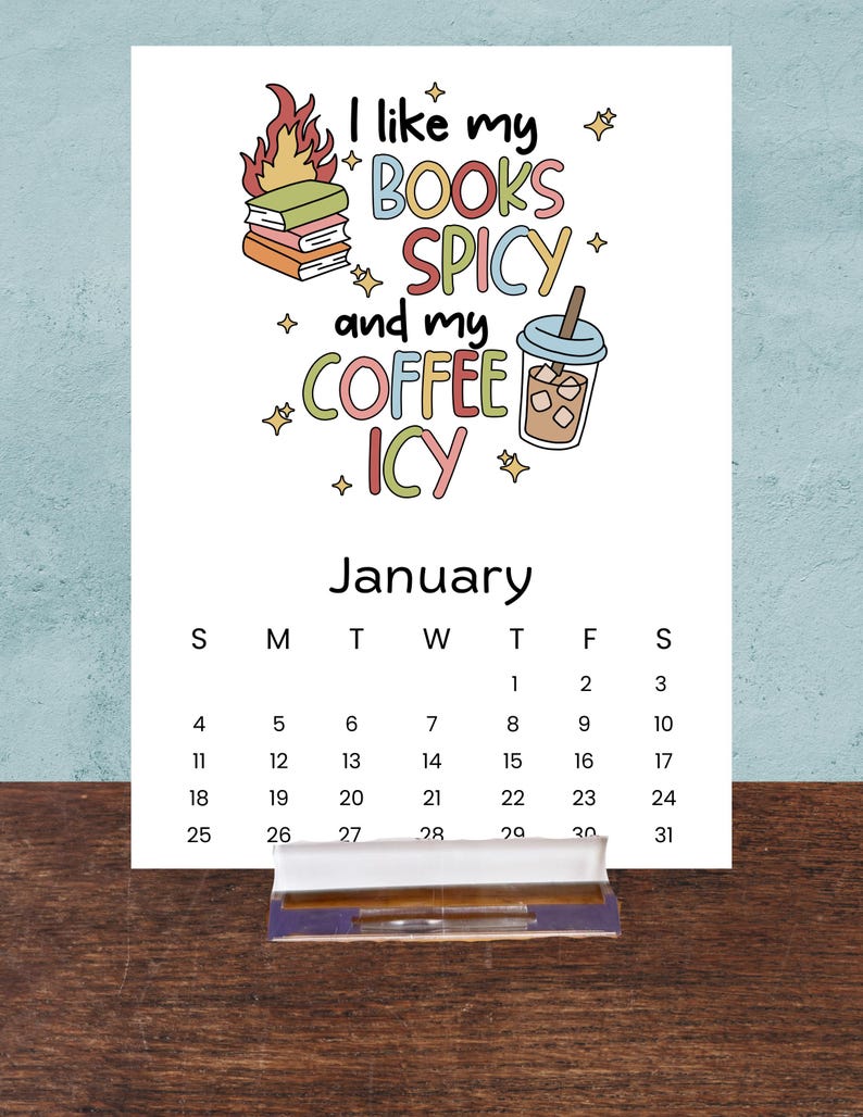 Spicy Book 2026 Desk Calendar: Funny Romance Reader Gift - Etsy