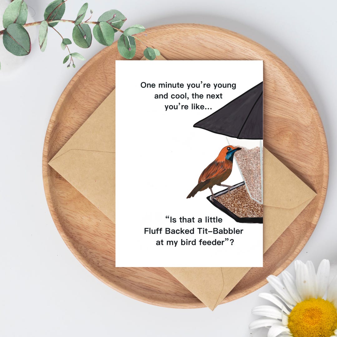 Funny Bird Birthday Card – Sarcastic Humor Greeting - Etsy