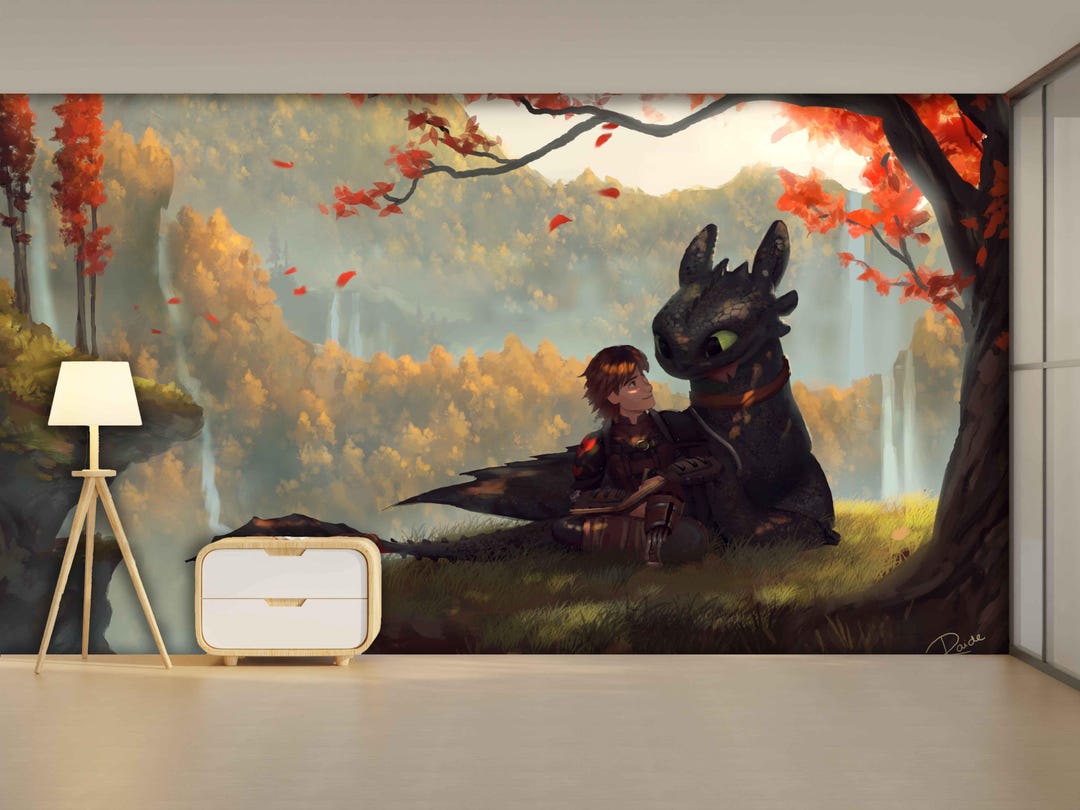 Hiccup and Toothless Wallpaper: How to Train Your Dragon Peel and Stick ...