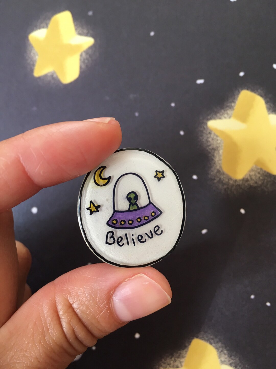 Alien Spaceship Pin - Etsy