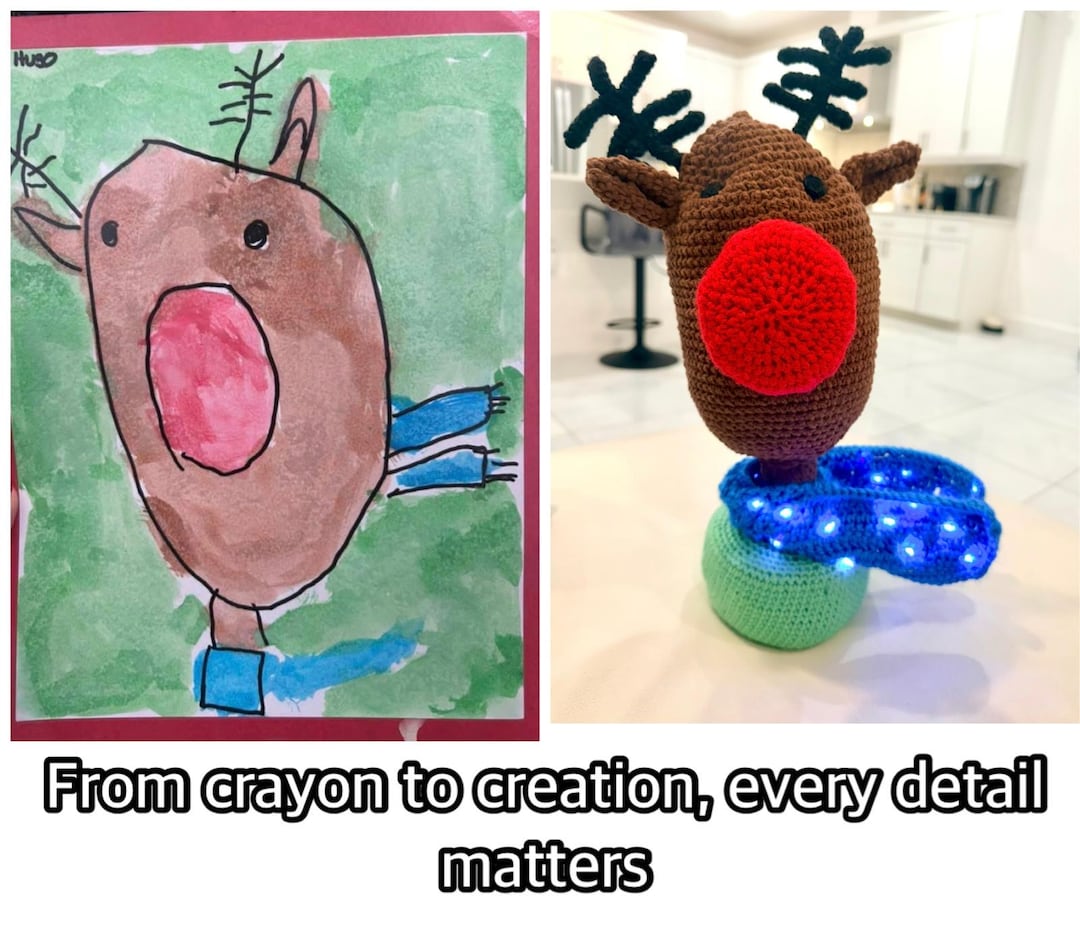 Custom Plush From Drawing | Personalized Handmade Crocheted Art Doll ...