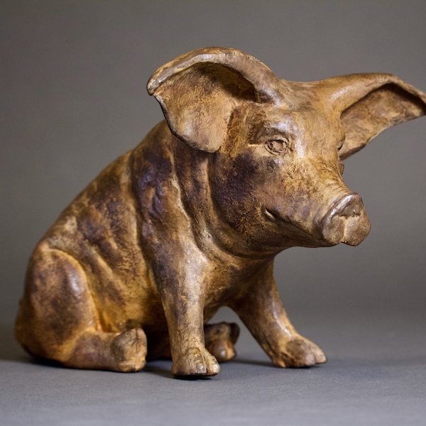 Ceramic Sculpture Pig - Etsy