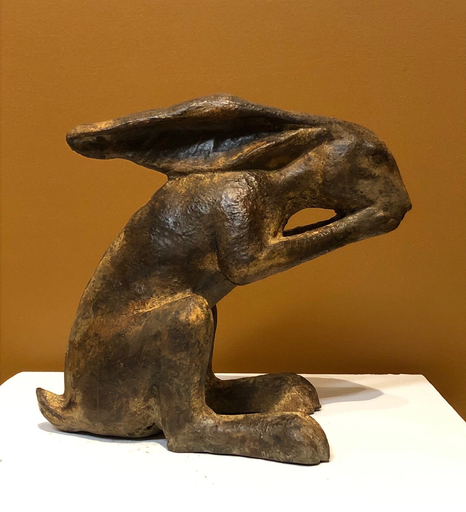 SALE PRICE Ceramic Laughing Hare Sculpture | Etsy