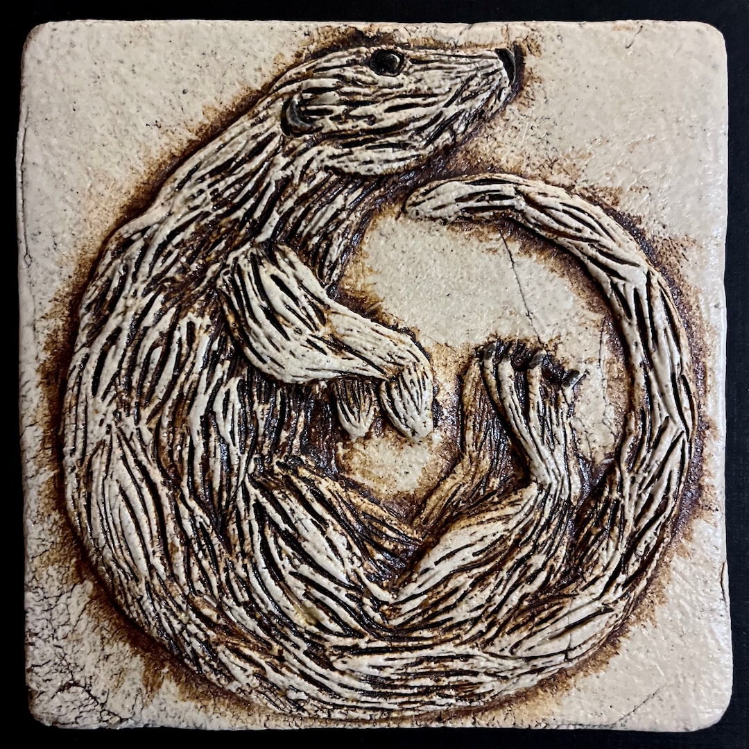 Otter Ceramic Tile - Etsy