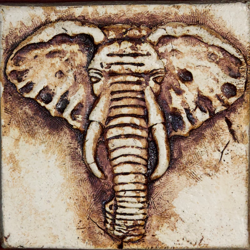 Elephant Tile - Etsy