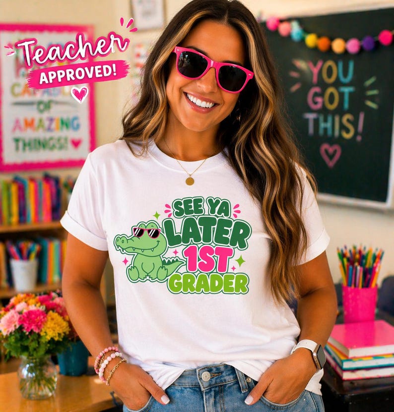 See Ya Later 1st Grade Gator PNG | Last Day of School Shirt Design - Etsy