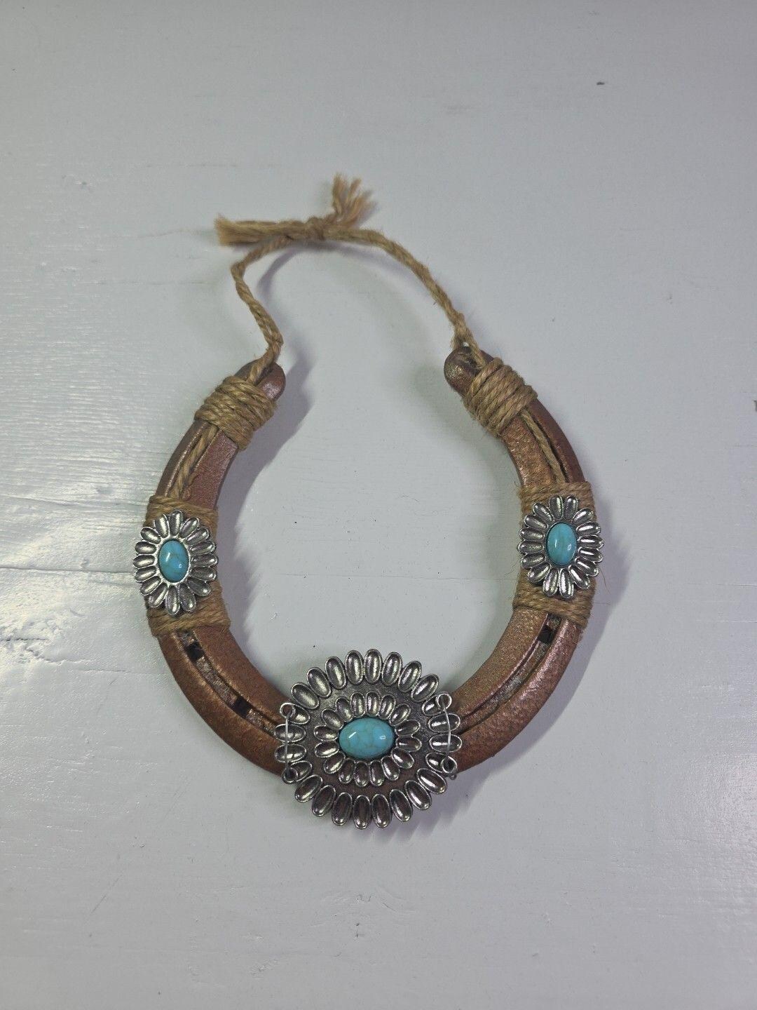 Lucky Beaded Concho Horseshoe Turquoise Western Decor Wall Hanging - Etsy
